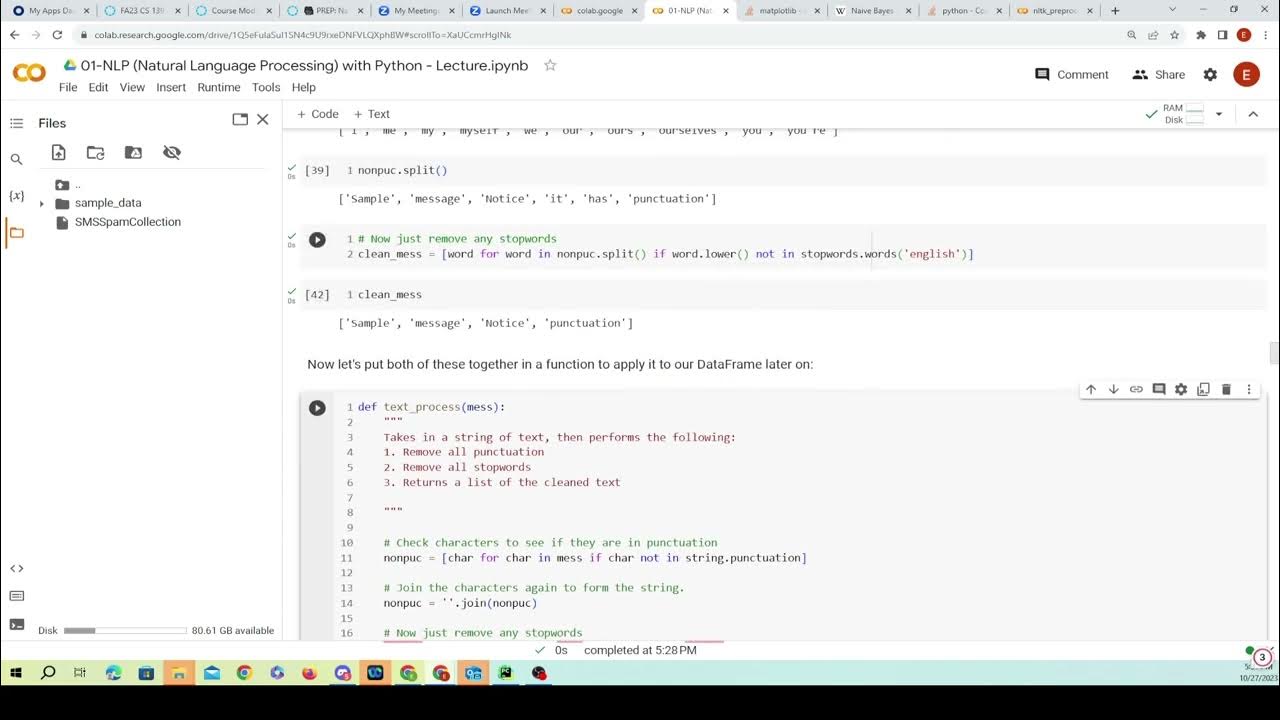 03 CS1139 NLP Python 3 Output 6 - YouTube