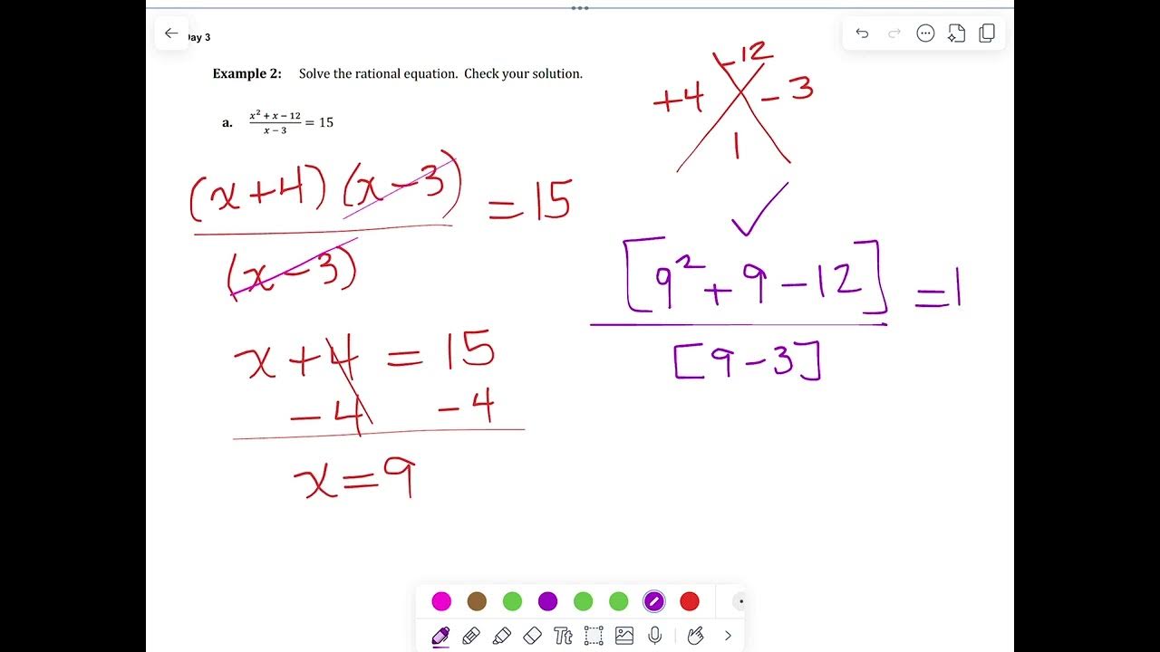 Solving Rational Equations that turn to Linear Equations - YouTube