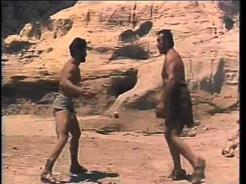 Hercules Unchained Steve Reeves fight scene Anteas