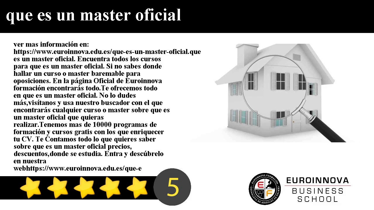 que es un master oficial - YouTube