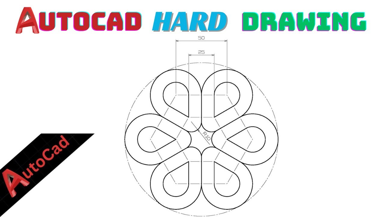 autocad hard drawing #autocad2d #cadtutorial - YouTube