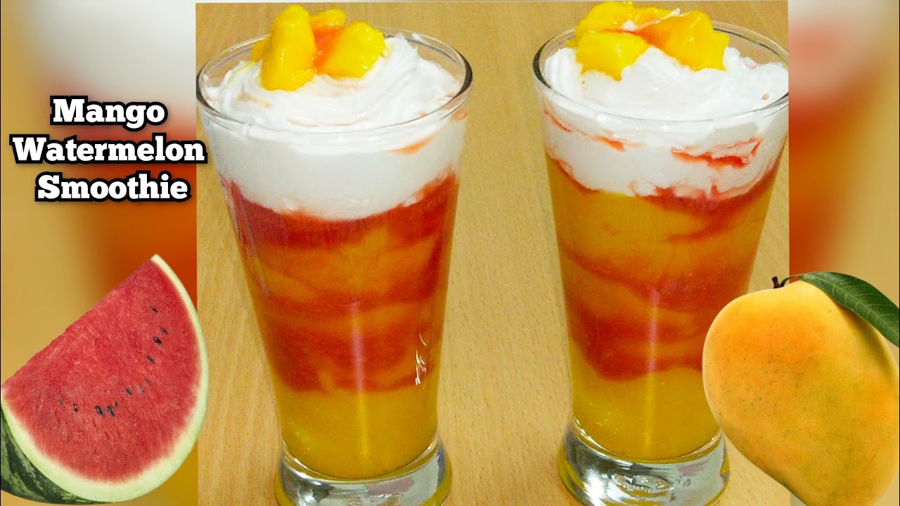 Watermelon mango smoothie/Summer drink/smoothie recipe rfoodinn - YouTube