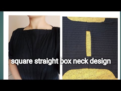square straight box neck design#chakor gala banane ka asan tariqa# ...