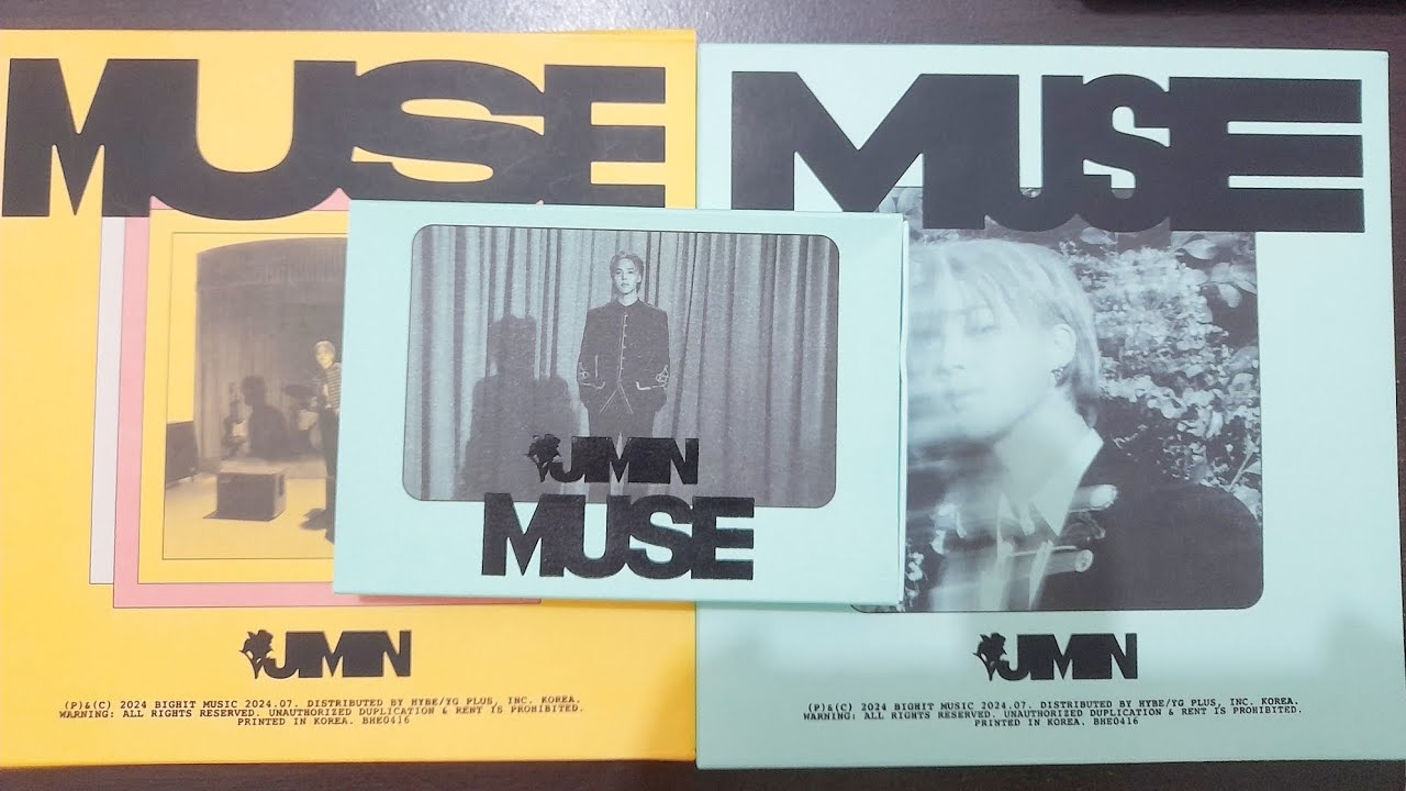 【開箱】JIMIN_MUSE 本命防彈智旻的第二張solo專輯 MUSE 官網 Weverse 版特典 🩵💛💜🩷 ️ UNBOX BTS ...