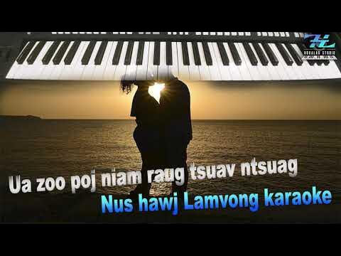 ua zoo poj niam raug tsuav ntsuag - Nus hawj Lamvong karaoke - YouTube