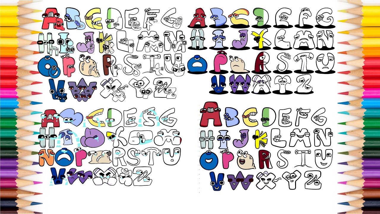 Alphabet lore but they Coloring pages Compilation 2 / Alan Walker ...