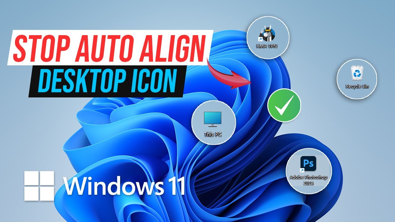 How to Align Desktop Icons in Windows 11 | How to Stop Auto Align in ...