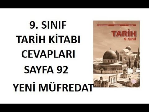 9.  Sınıf Tarih Ders Kitabı Cevapları Sayfa 92 Meb Yayınları 2025-2026