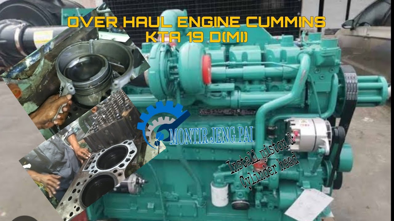 OVERHAUL ENGINE CUMMINS KTA 19 DMI #Assembly piston & Cylinder head ...