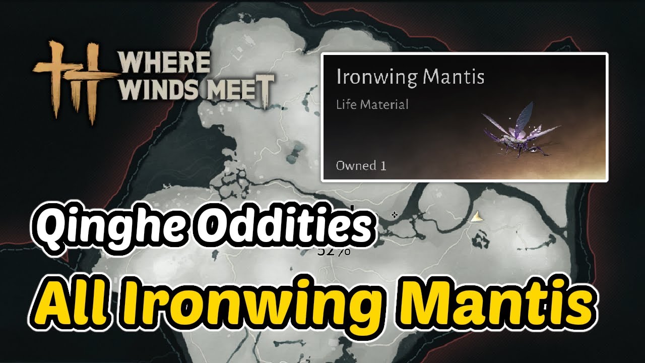 Where Winds Meet - All Ironwing Mantis Locations (Qinghe Oddities) - YouTube