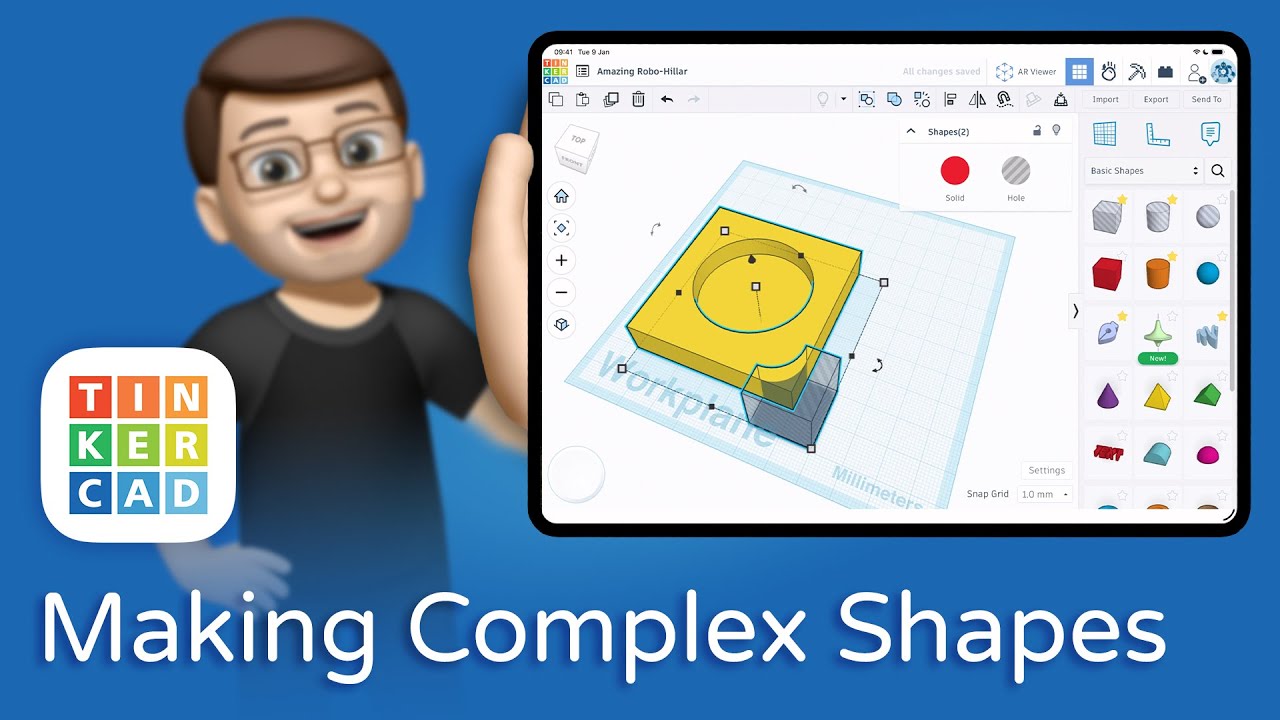Make Custom Cutouts and Complex Models using the Hole Tool in Tinkercad ...