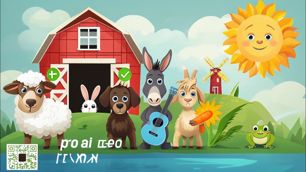 Animal's Kid's Cartoon Video in Donkey rabbit पांच दोस्तो की पार्टी ...