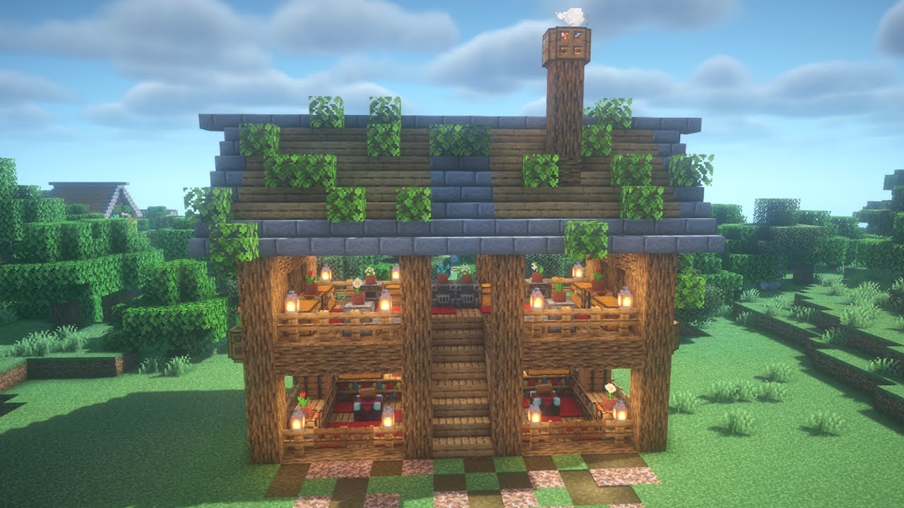 How To Build Big Survival House In Minecraft - YouTube