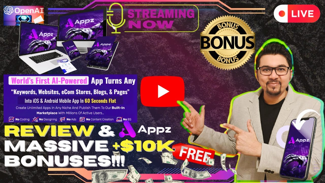 APPZ Review⚡💻[LIVE] Generate iOS & Android Apps With 3 Clicks📲⚡FREE 10K ...