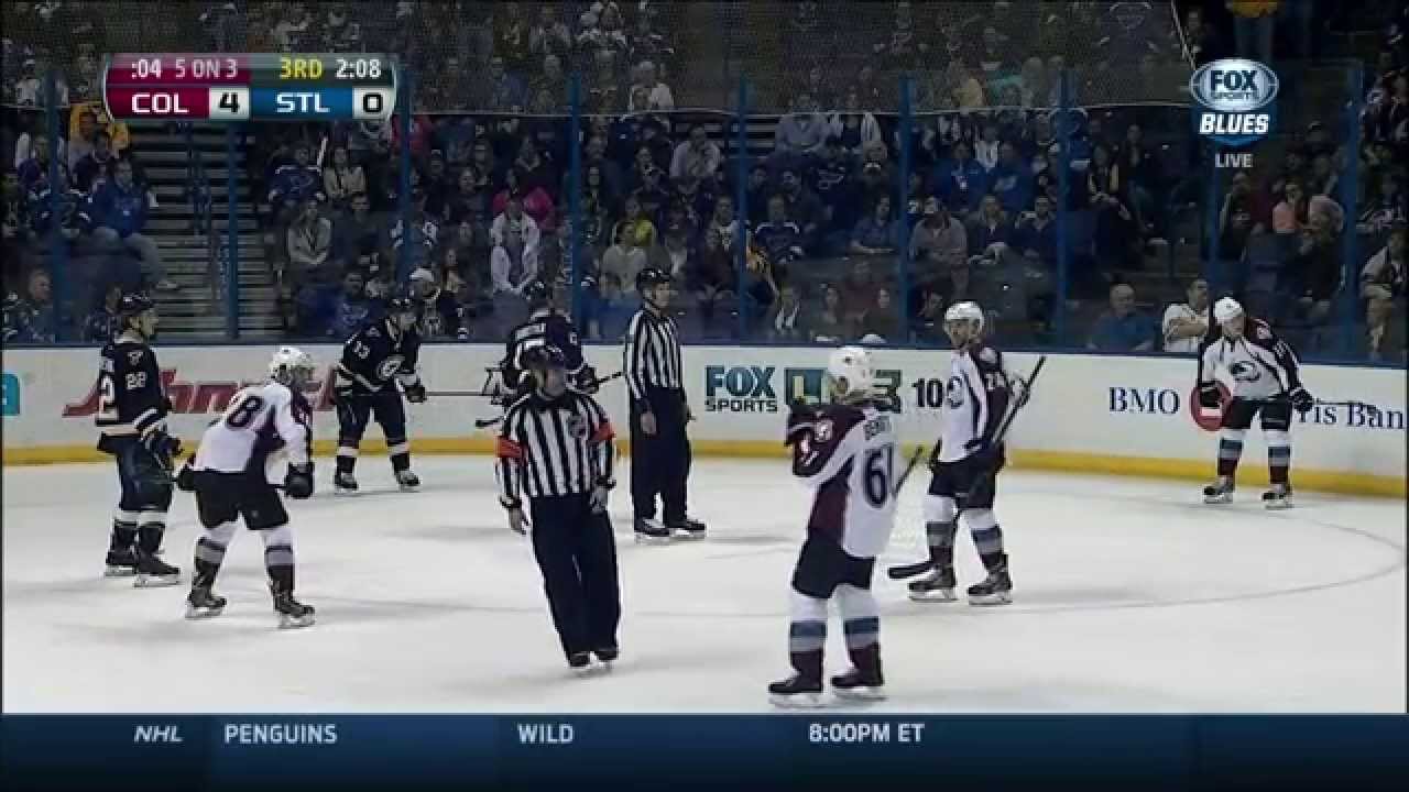 Line brawl in 3rd. Fight. Colorado Avalanche vs St. Louis Blues 4/5/14 ...