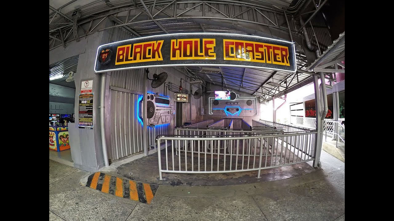 Black Hole Coaster 「Front seat ride」 Dream World, Bangkok 「4K Viddeo ...