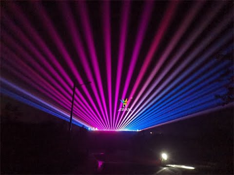 outdoor 15r sky beam moving head 20r waterproof stage light - YouTube