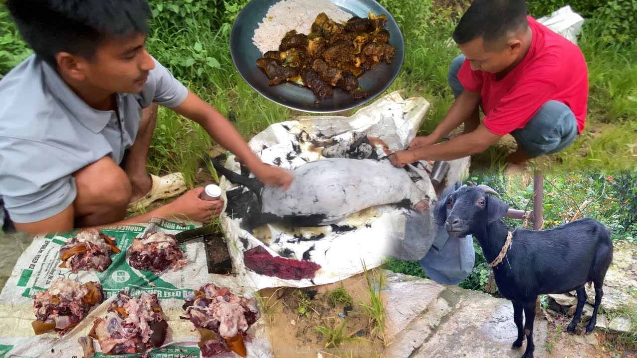 Goat meat cooking and enjoying delicious bhutuwa || @mGrpradeepvlogs ...
