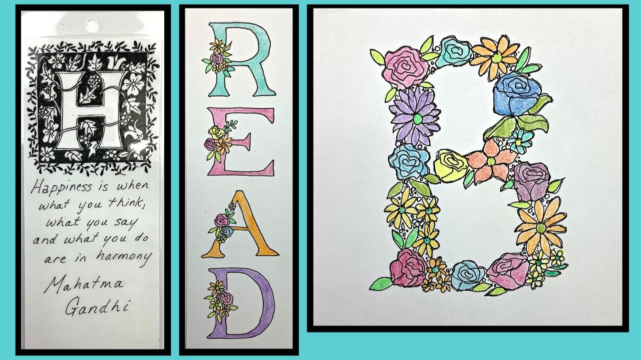 Illuminated Letters Bookmarks // Day 3 of the 10-Day Art Bookmark ...