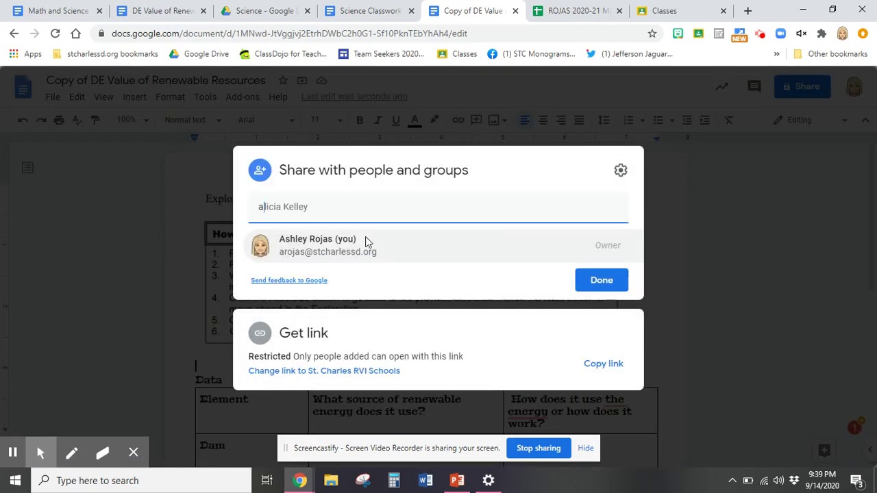 How to Share a Google Doc with your Teacher - YouTube