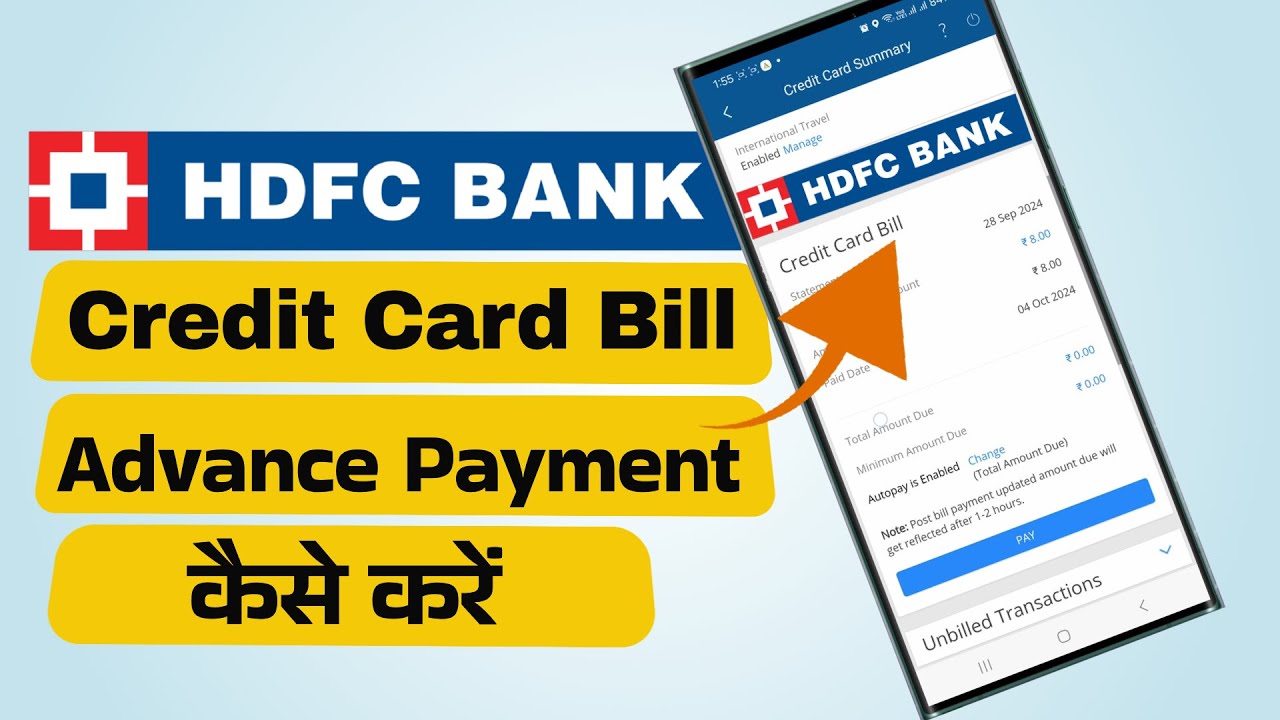 How to Make HDFC Credit Card Bill Prepayment | HDFC Credit Card Bill ...