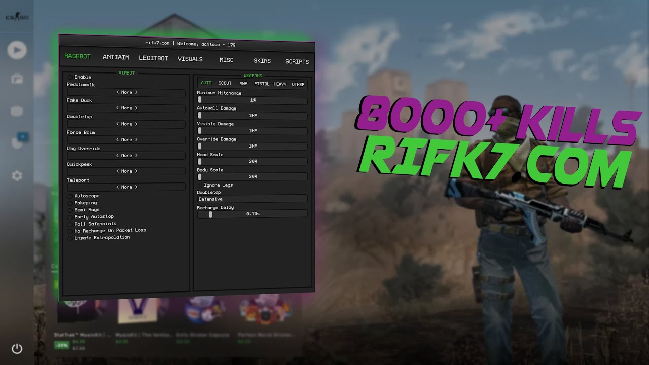 8000 Kills Challange with rifk7.com ( not feeling well ) - YouTube