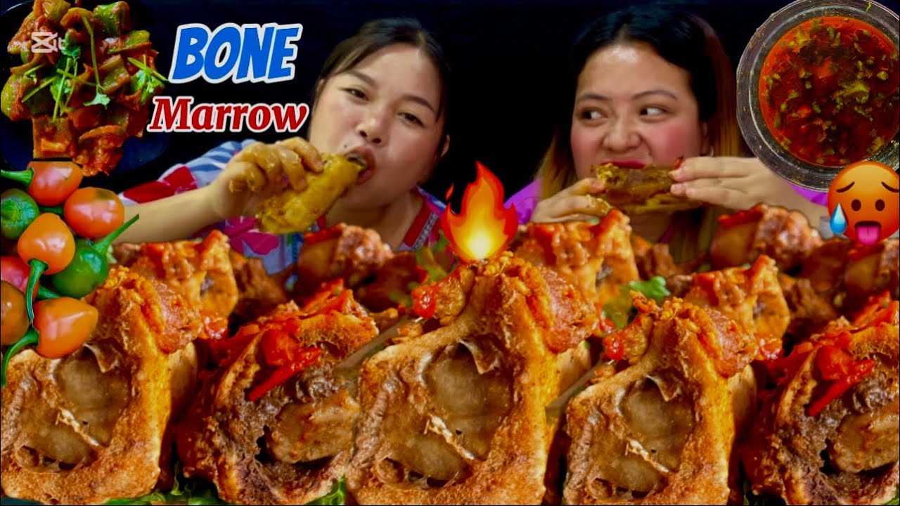 BONE MARROW,RICE ,CAPSICUM BOIL,TAMATAR ACHAR MUKBANG @SajjaRaiofficial ...
