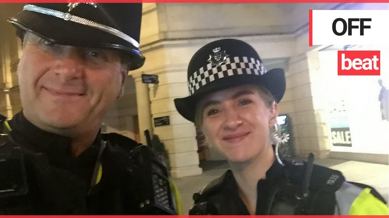 Constable's emotional final sign off before retiring | SWNS TV - YouTube