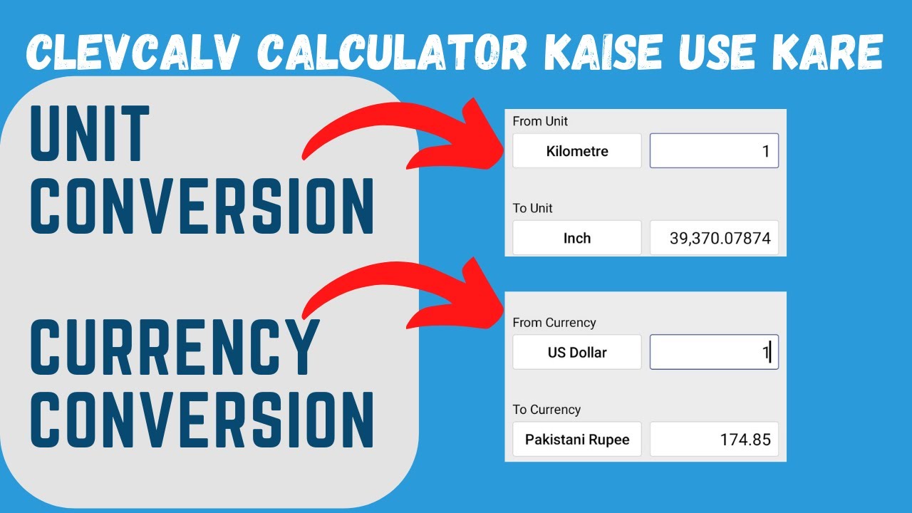 Clevcalc calculator kaise use kare | Unit conversion | Currency ...