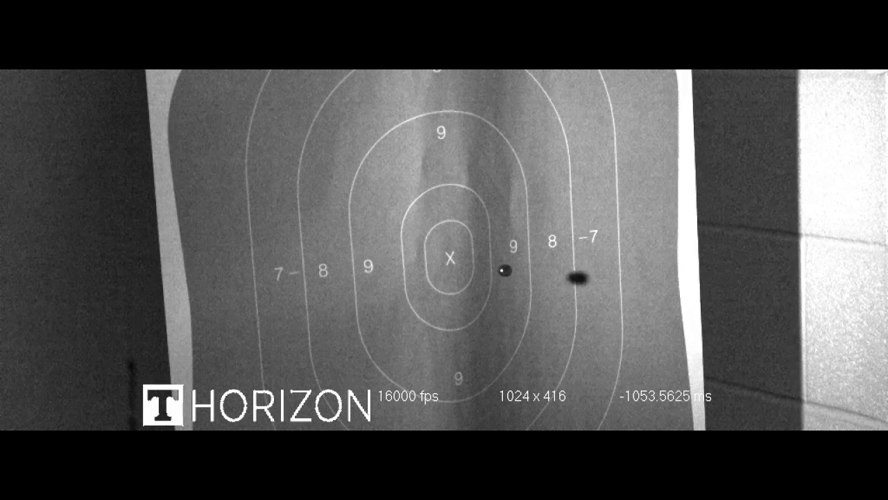 45 ACP hits target in slow motion - YouTube
