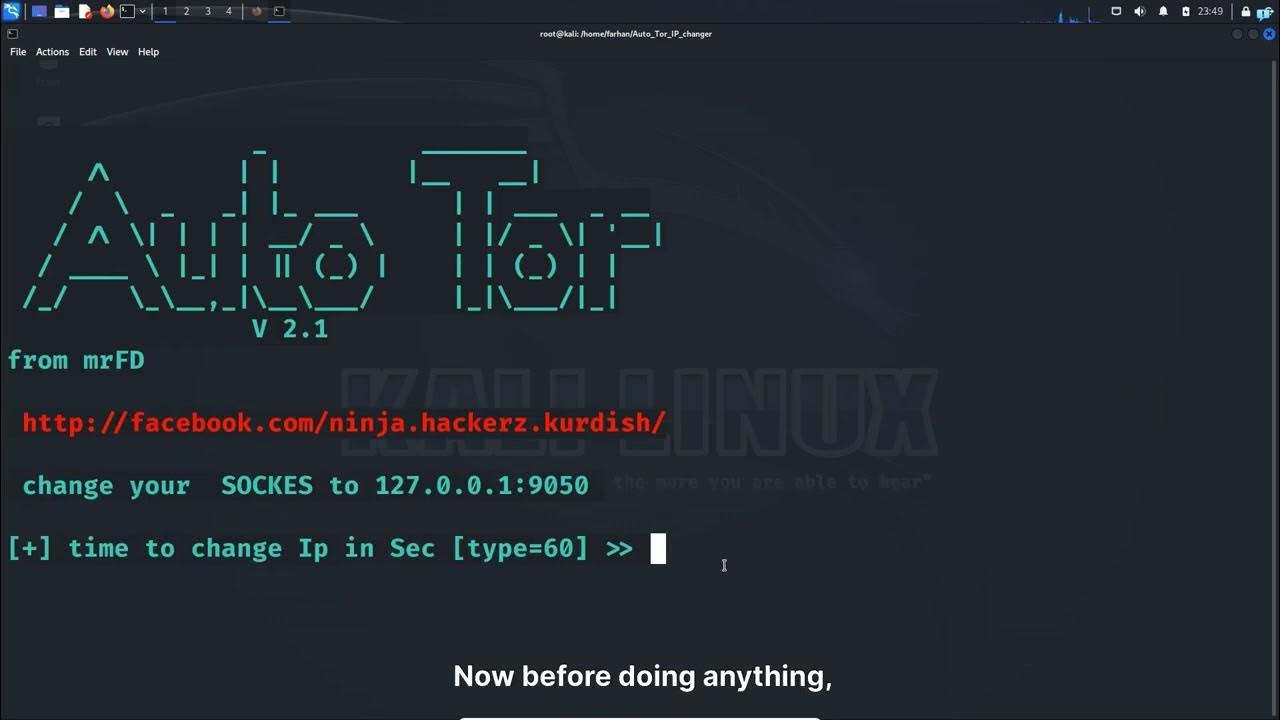 Automatically Change IP Address in every 5 Seconds - 100% ANONYMOUS | Kali Linux - YouTube