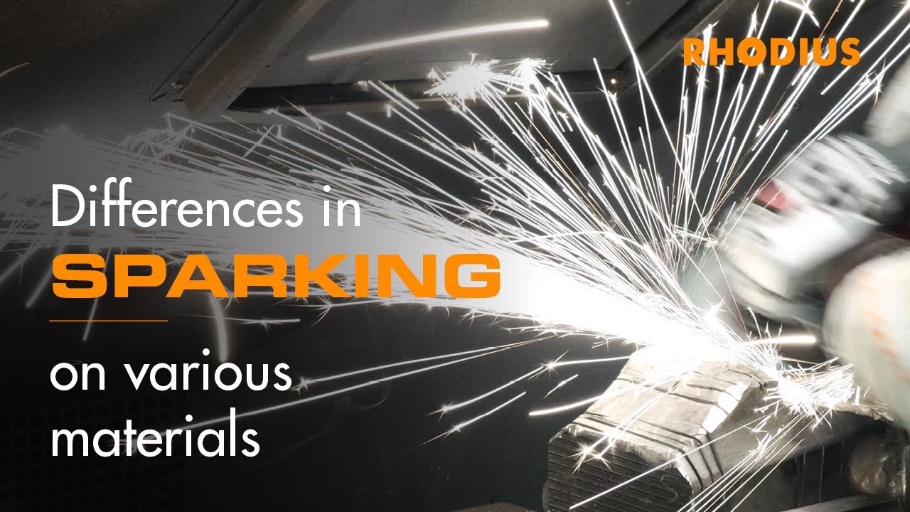 Differences in sparking on various materials - YouTube