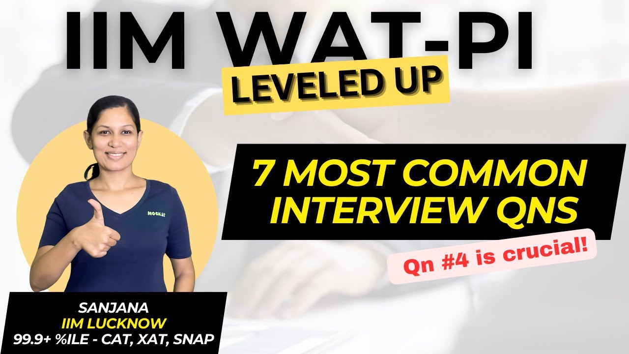 Most common IIM Interview questions - How to Ace them - YouTube