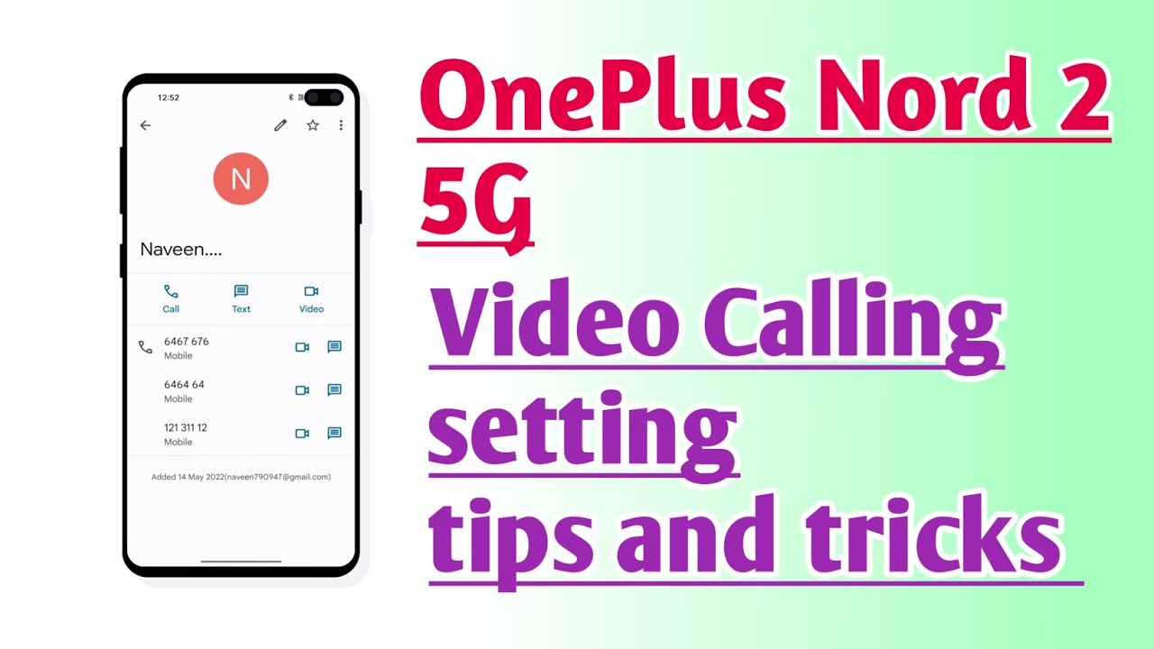 OnePlus Nord 2 5G Video Calling setting tips and tricks - YouTube