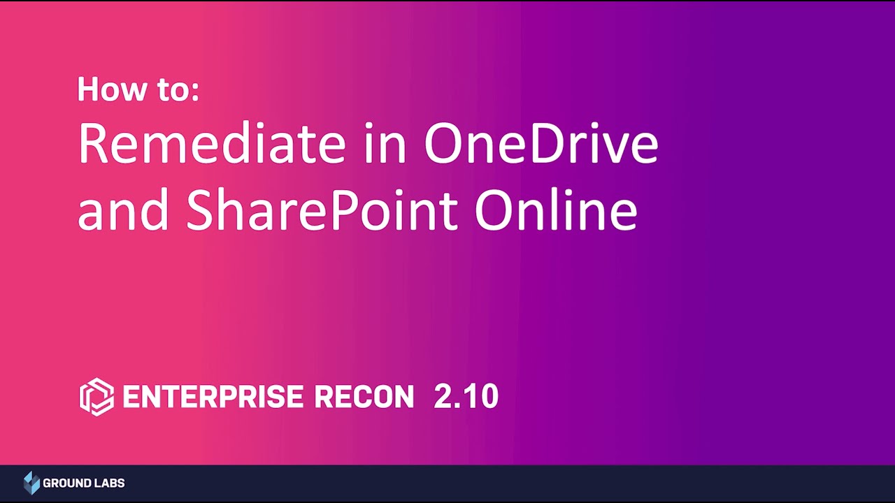 How to Remediate Sensitive Data in OneDrive and SharePoint Online with ...