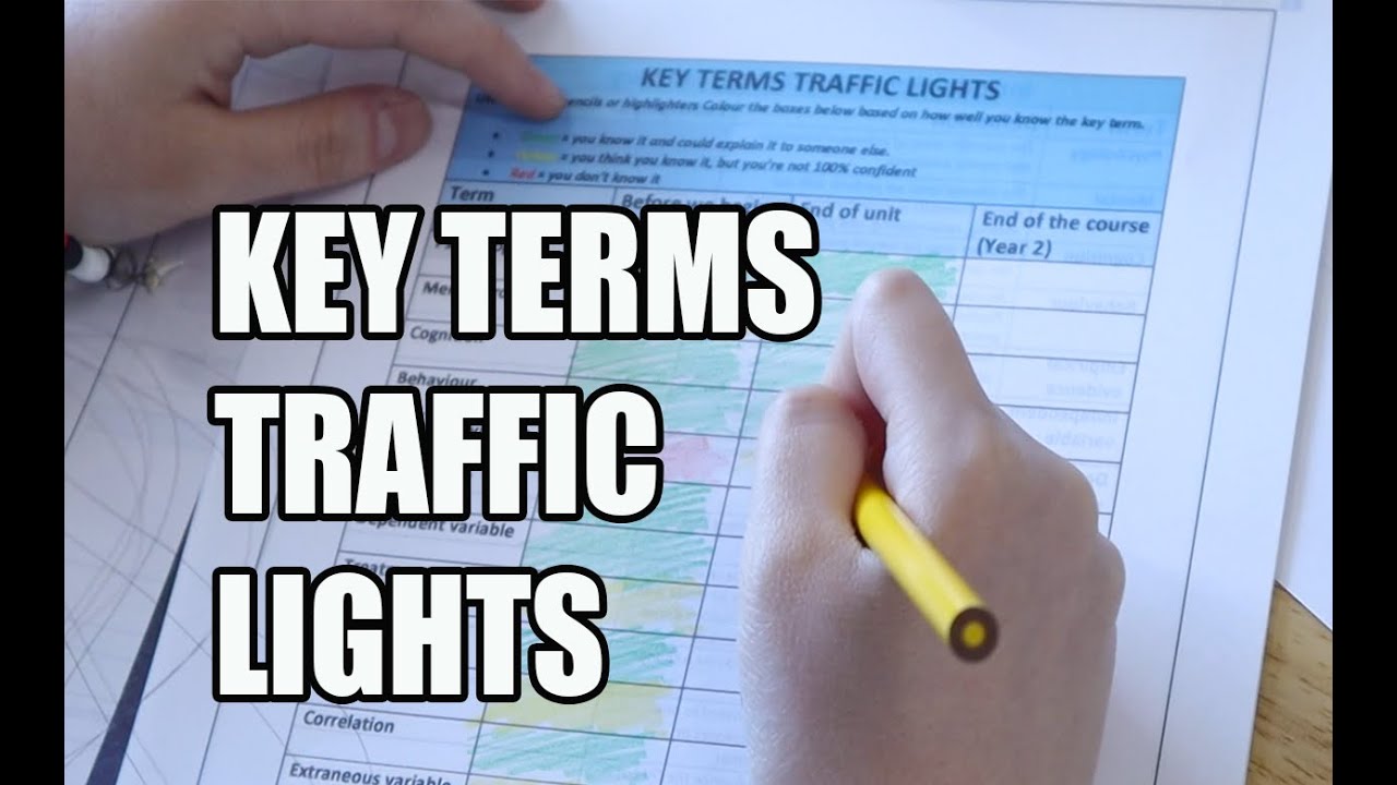 An easy activity to start every unit - key terms traffic lights - YouTube