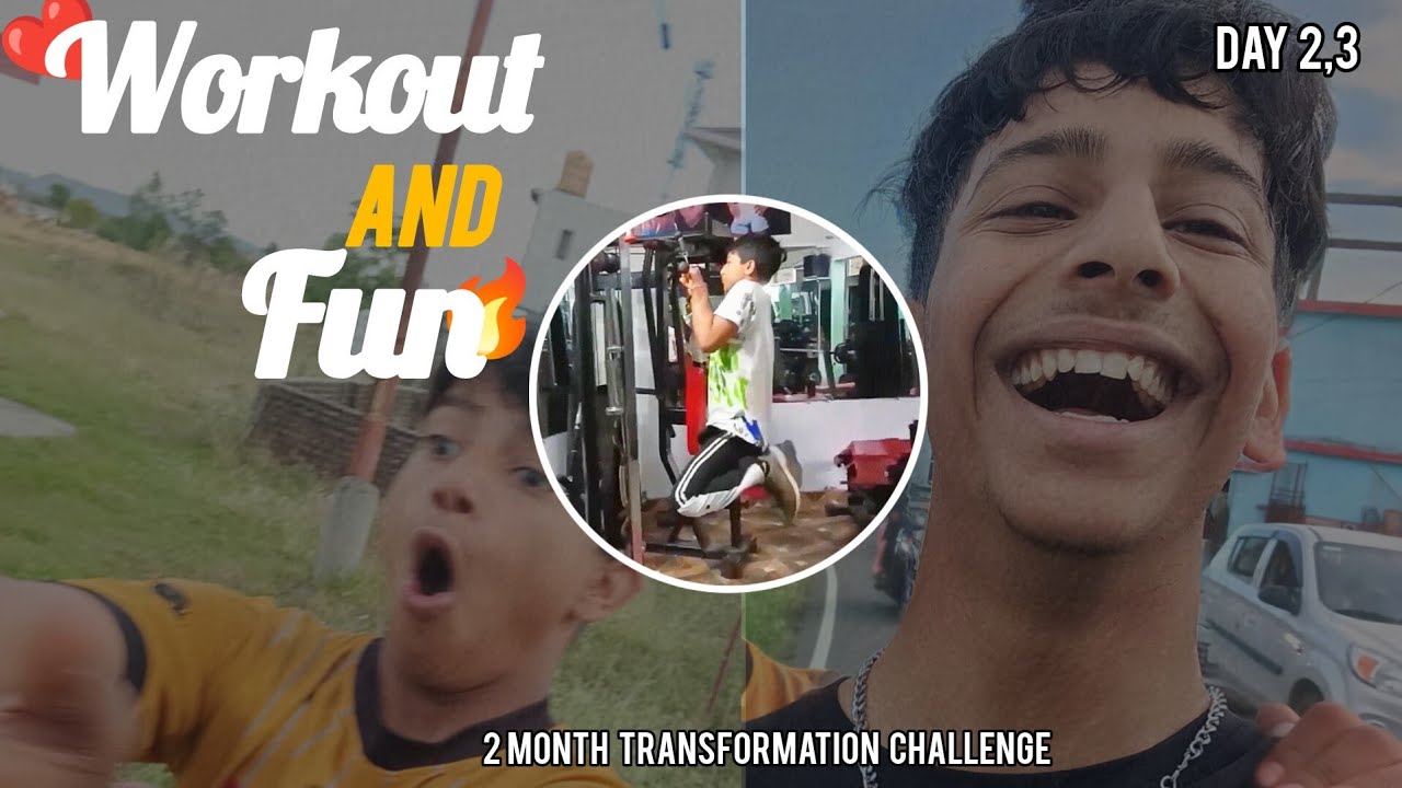 Workout & fun 😂|| 2 month transformation challenge || - YouTube