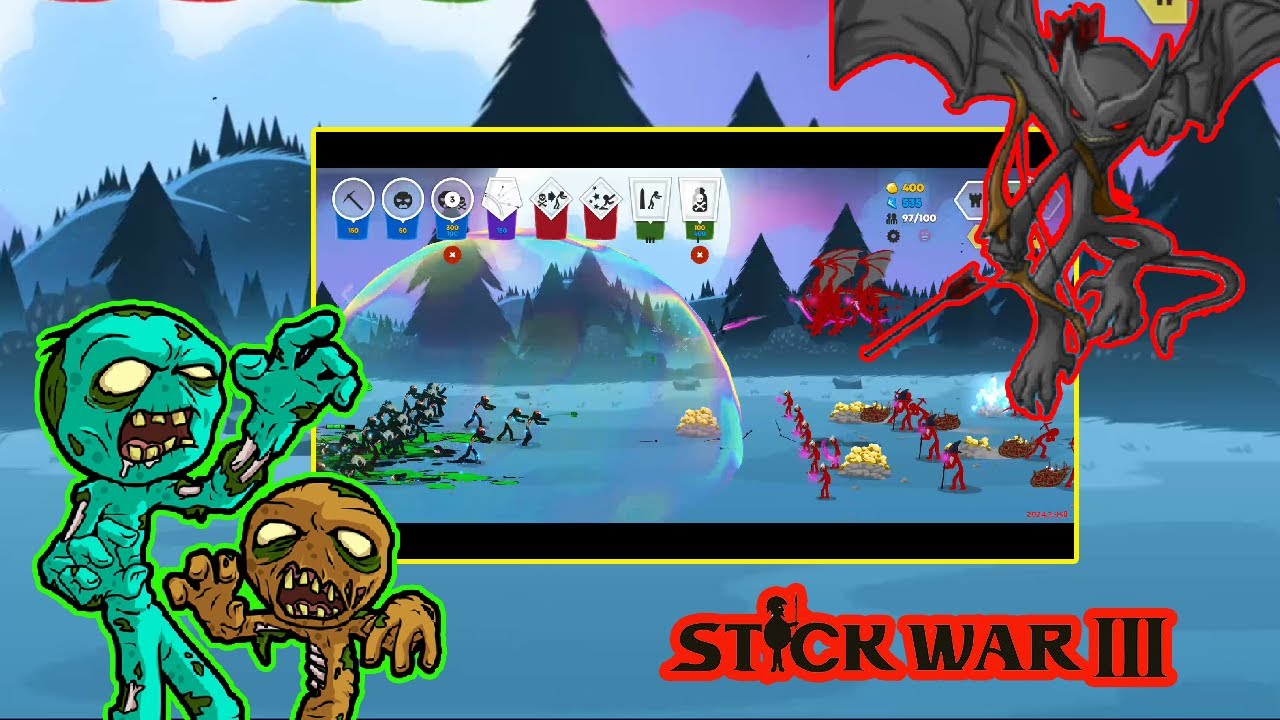 Stick war 3_Unholy pact (insane)_Dead (zombie) vs Eclipsor - YouTube