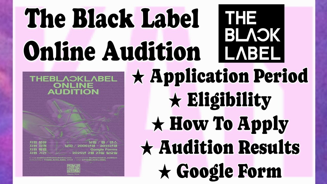 The Black Label ONLINE Audition 2025 | Kpop Audition 2025 | Rosé , Meovv | Kpop Audition ...