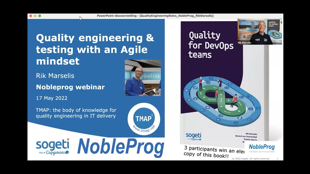 TMAP Quality engineering and testing with an Agile mindset - YouTube