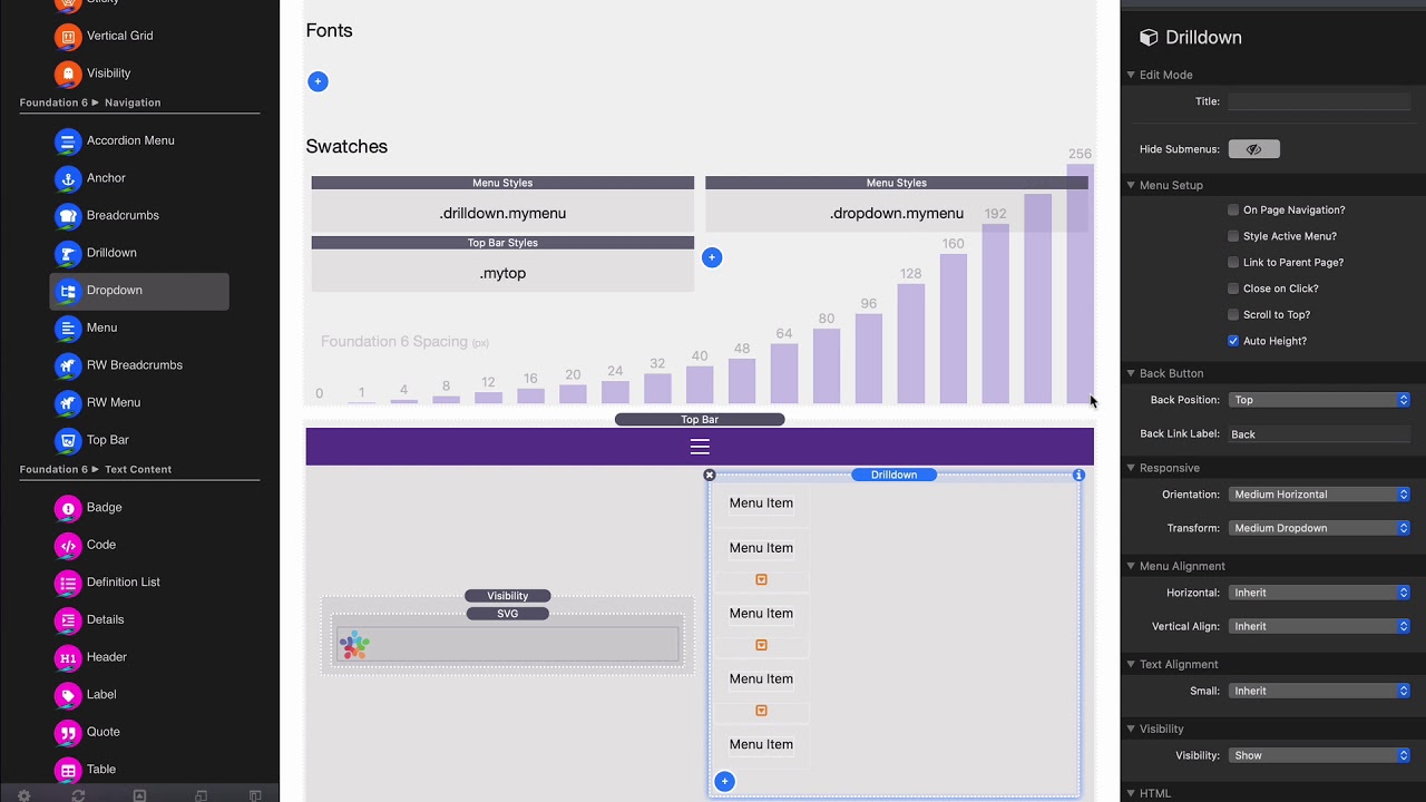 Styling Menus with Foundation 6 Stacks - YouTube