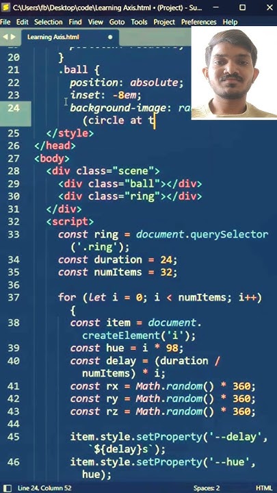 Rings and sphere | HTML CSS JAVASCRIPT #htmlcssjavascript #html5 #css #javascript #viralvideo # ...
