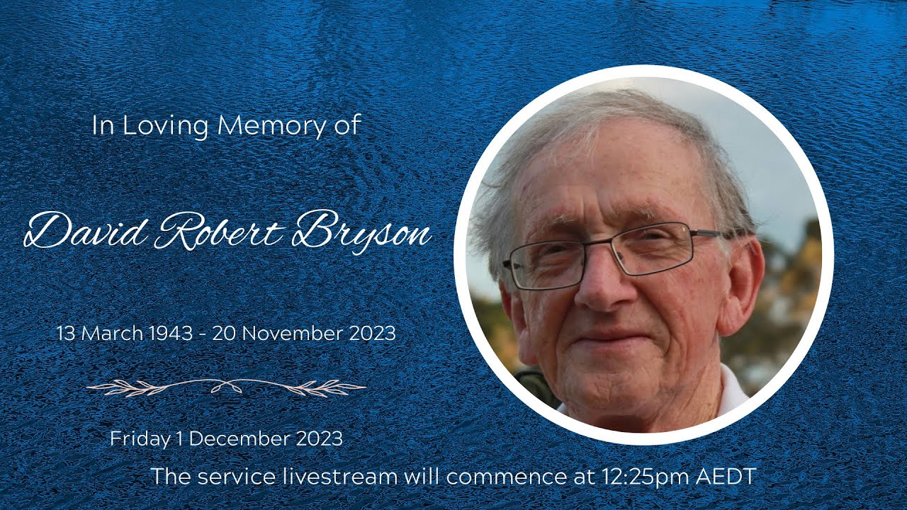 David Robert Bryson - Funeral 1st Dec 2023 - YouTube