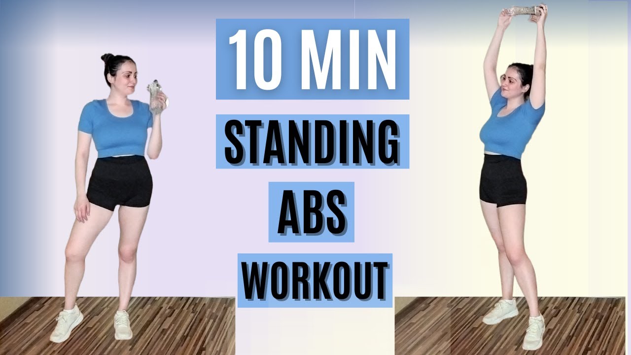 10 MIN ALL STANDING ABS WORKOUT - for strong abs & slim waist | With ...