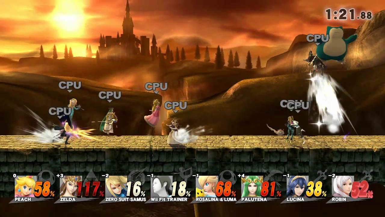 Super Smash Bros Wii U 8-Player Smash All Girls Battle (2) - YouTube