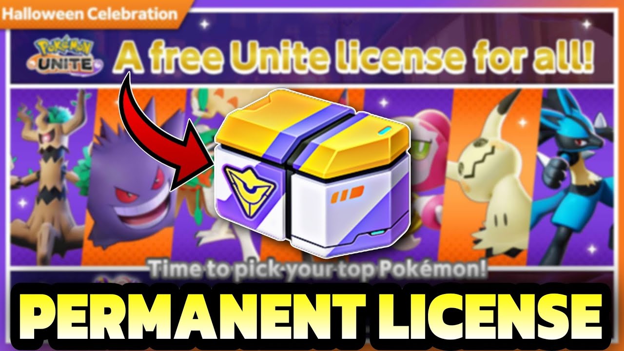 Free Permanent Unite License Box - Halloween Gift In Pokemon Unite 🎁 ...
