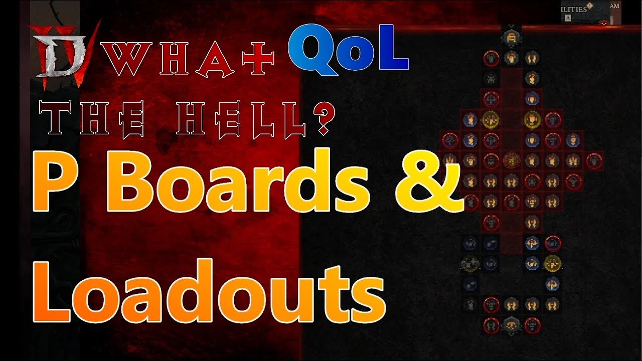 Diablo 4 - QoL - Paragon Boards & Loadouts - #diablo4 #suggestion - YouTube