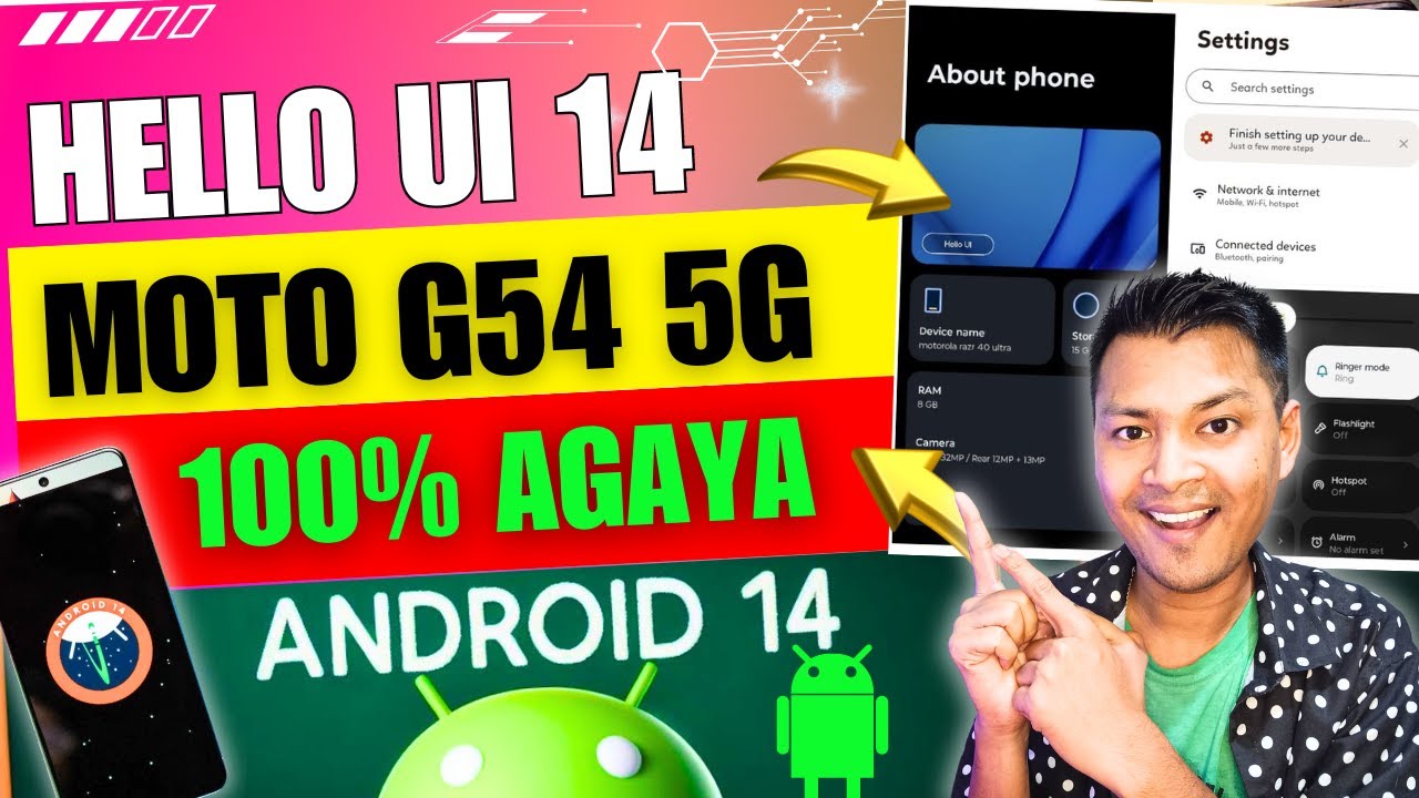 Finally Hello UI 14 on Moto G54 5G Android 14 Update Agaya - Motorola ...