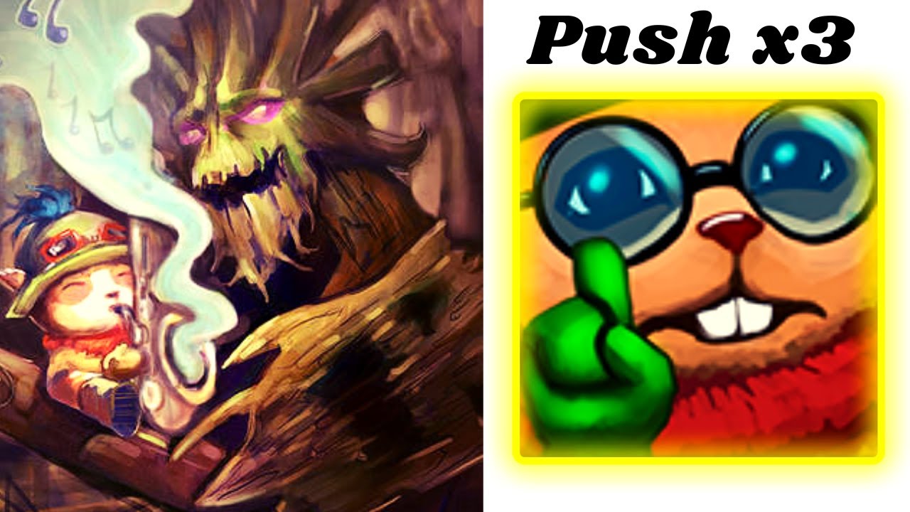 Push x3. AD [Teemo vs Maokai] @ Master NA Full Game - YouTube