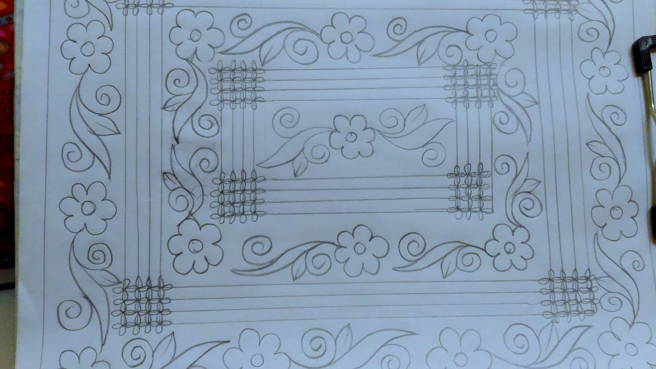 Nakshi Kantha Design drawing tutorial , নকশীকাঁথা নকশা, - YouTube